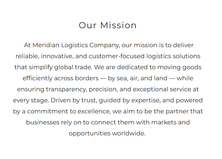 Meridian Logistics Company-JCtrans Platform