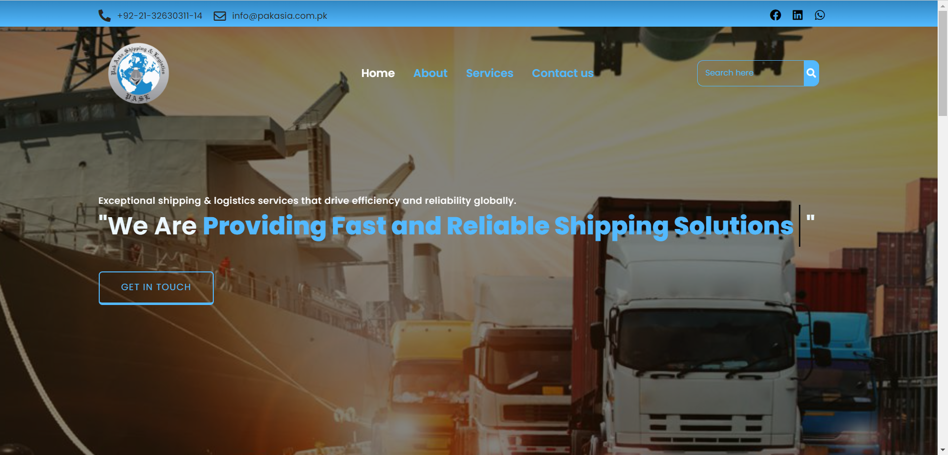 Pak Asia Shipping & Logistics-JCtrans Platform