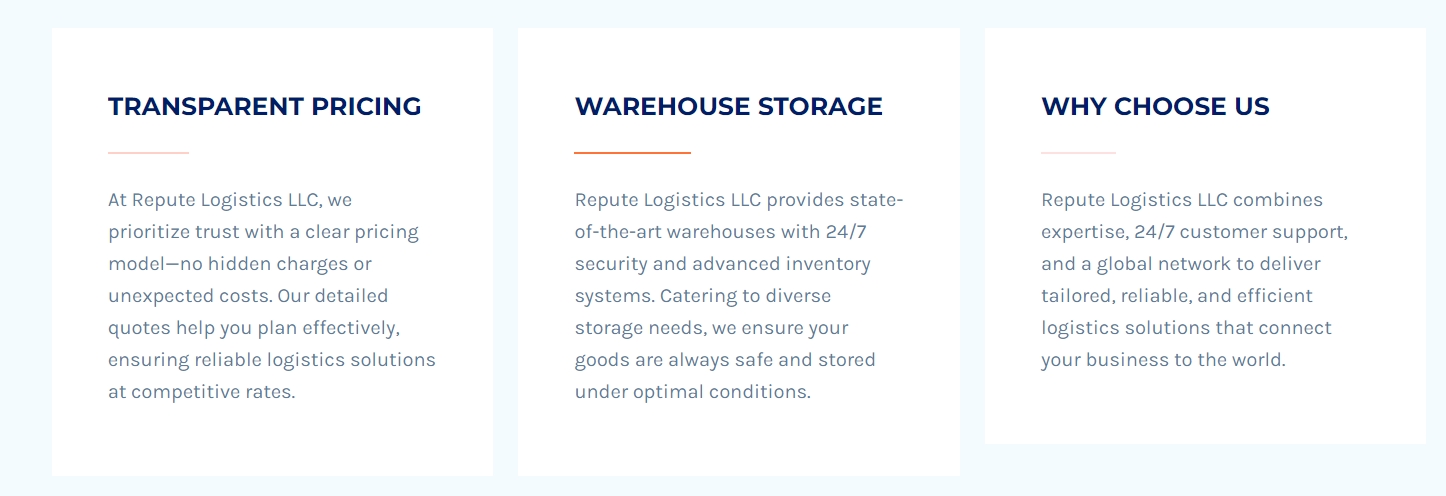 REPUTE LOGISTICS L.L.C-国际货代公司平台-JCtrans杰西圈