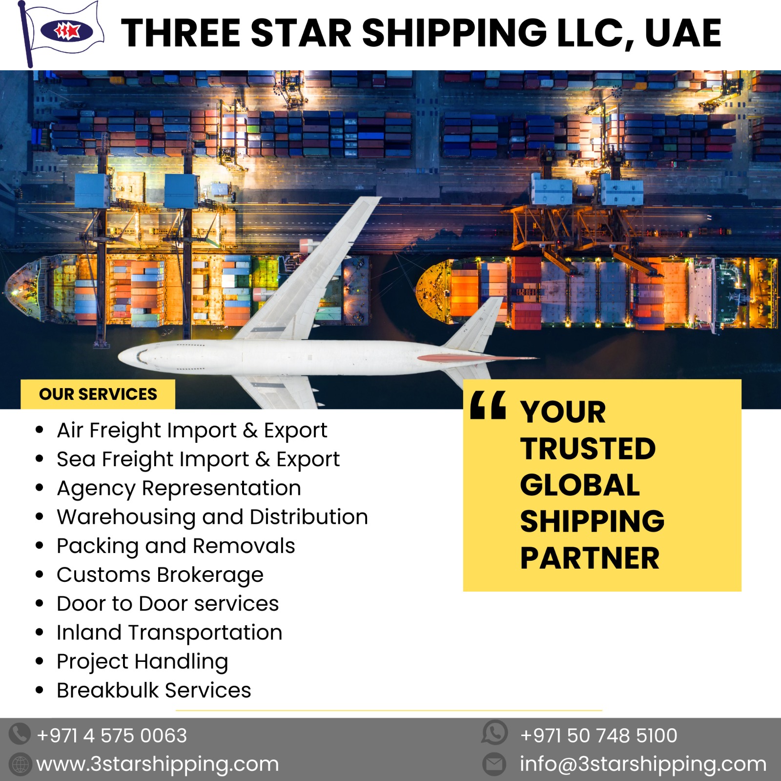 THREE STAR SHIPPING (L.L.C.)-JCtrans Network