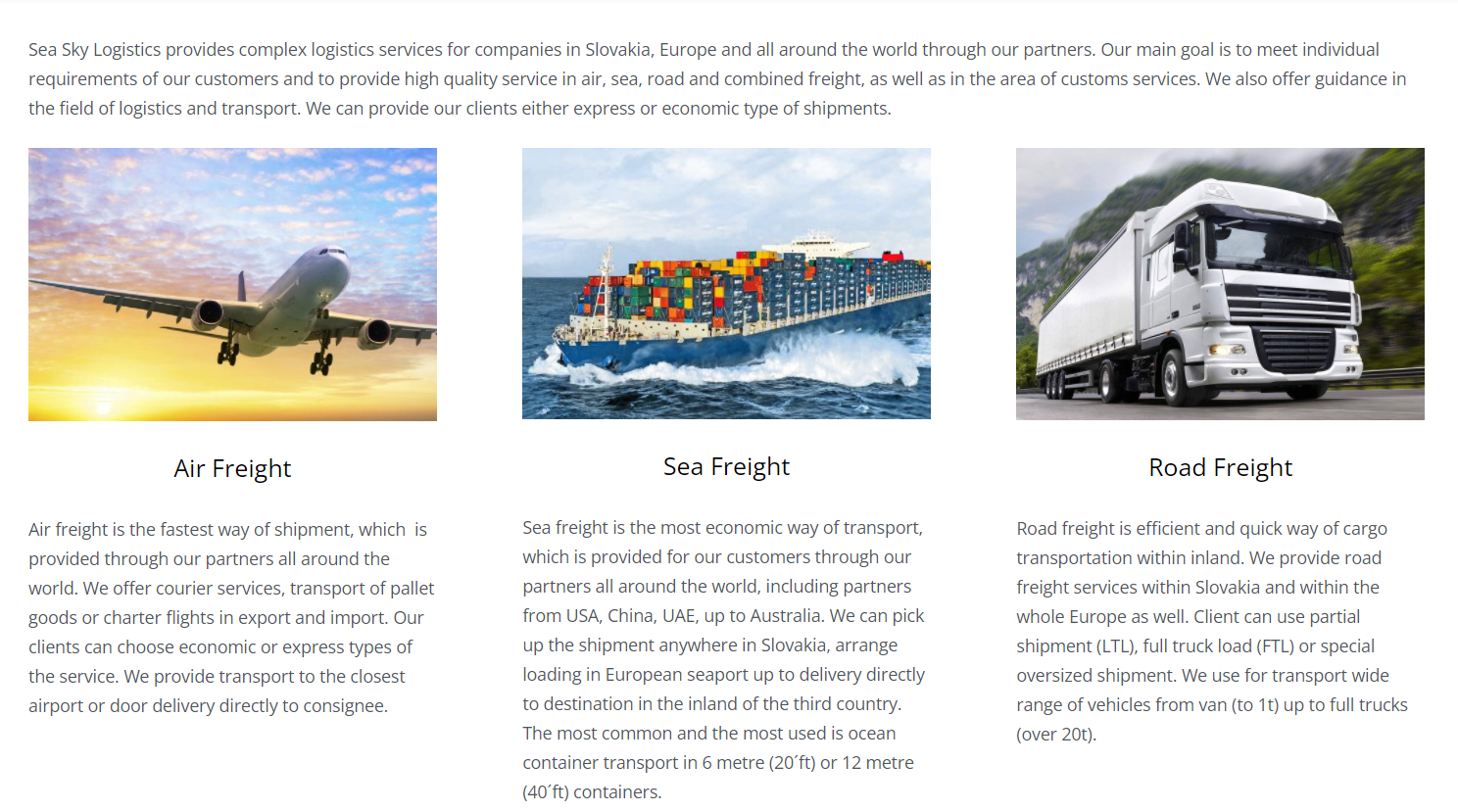 Sea Sky Logistics Sp. z o. o. - Freight Forwarding Company Profile ...