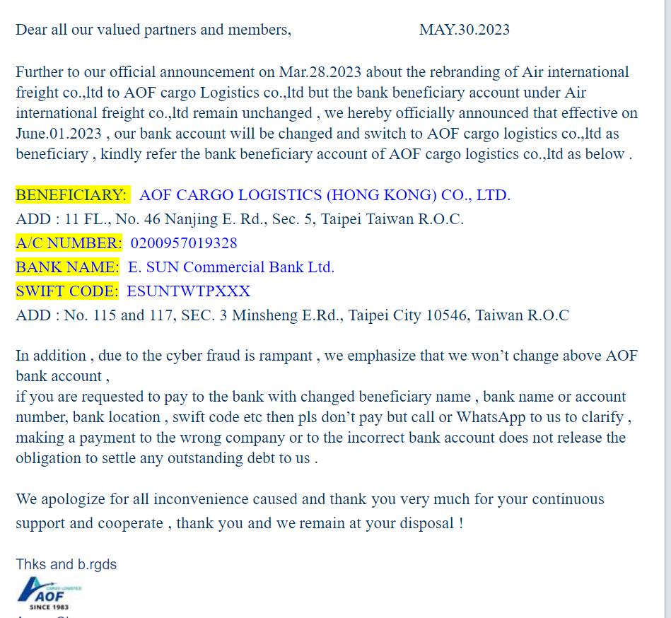 AOF CARGO LOGISTICS GUANGZHOU CO., LTD. - Freight Forwarding Company ...
